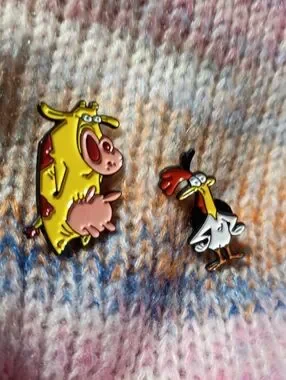 Jewelry | Cow And Chicken Cartoon Network Lapel Pin Set Two Metal 9s ...